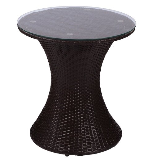 Outdoor wicker nesting tables store